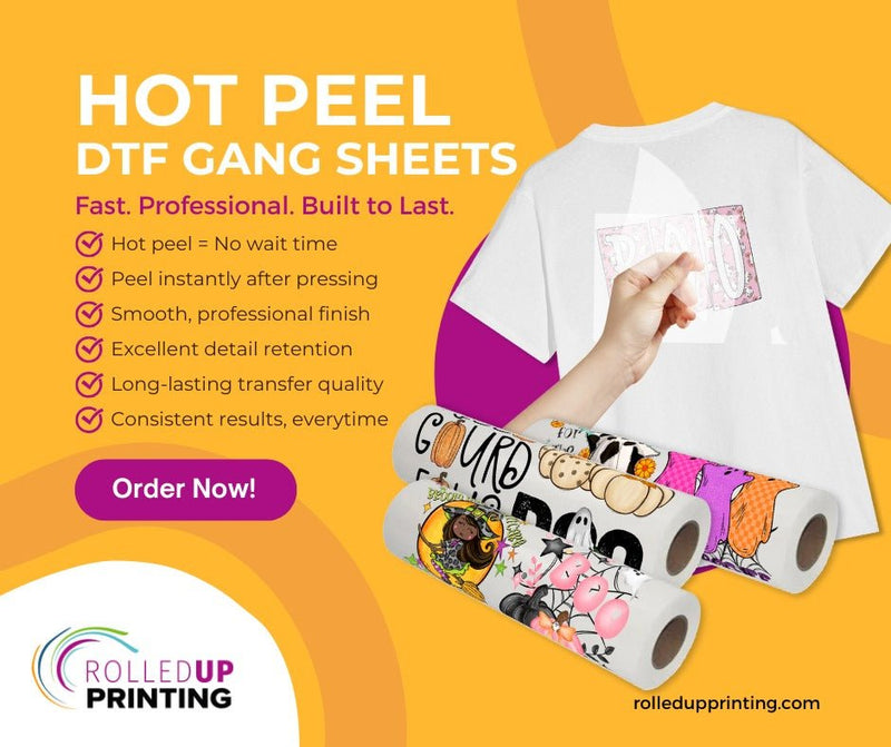 Upload DTF Gang Sheet Online | Rolled Up Printing